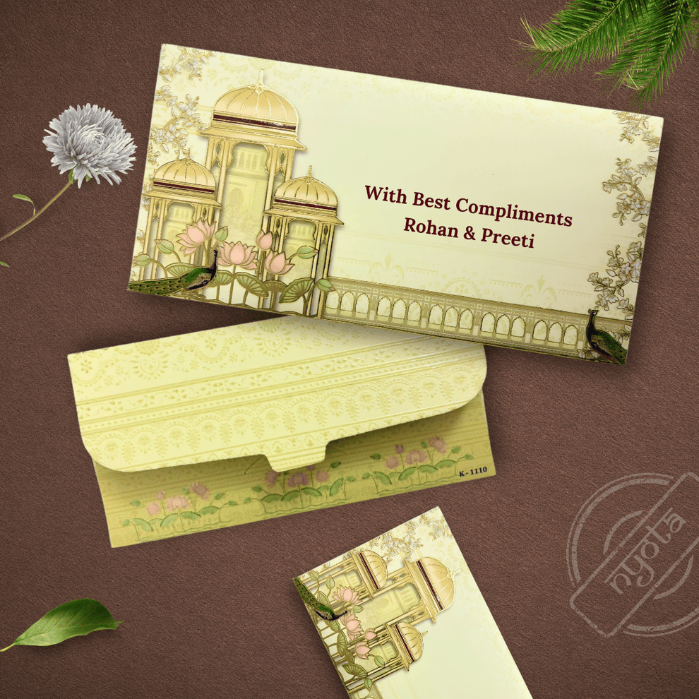 Royal Cream Gold Foil Envelope – Nyota.shop